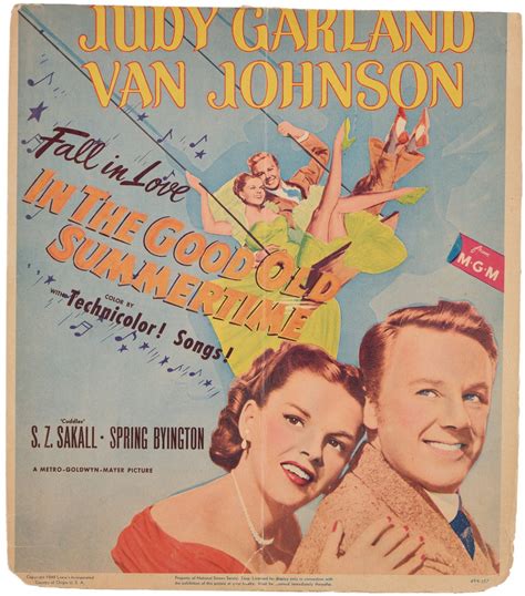 In the Good Old Summertime 1949 U.S. Window Card Poster - Posteritati ...