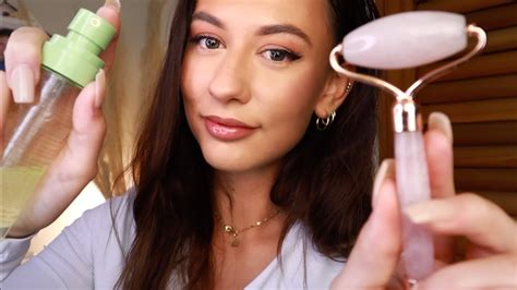 ASMR Friend Pampers You Roleplay 🌸 facial, hair brushing, massage & personal attention for sleep ...