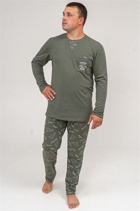 Мужская пижама Ivassorti 6678041 зеленый купить оптом в HappyWear.ru