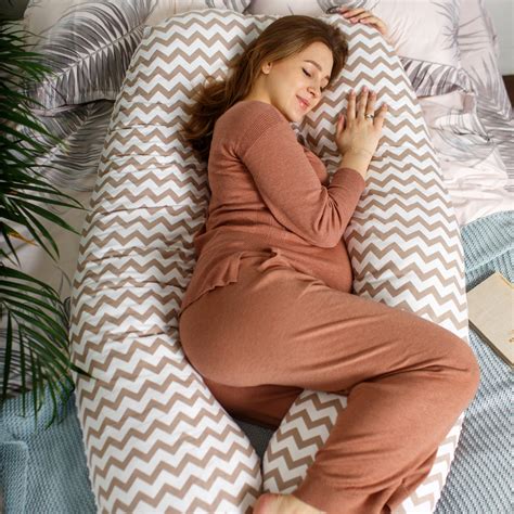 Подушка для беременных AmaroBaby анатомическая 340х72 см Зигзаг кофе ...