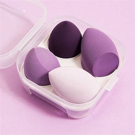 4 шт., спонж для макияжа, сухой и влажный спонж | AliExpress