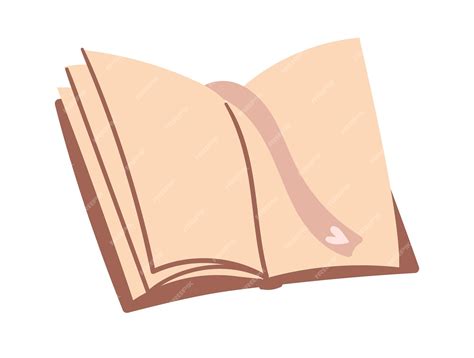 Открытая книга с закладкой векторная иллюстрация в плоском стиле ...