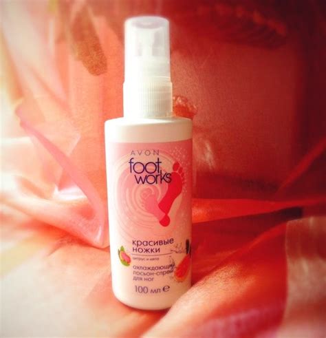 Avon foot works Охлаждающий лосьон-спрей для ног "Цитрус и мята ...