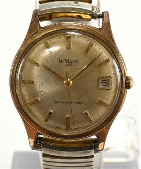 Sold at Auction: LeMarc, Vintage LeMarc 100 Shock-Absorber 9071 Swiss ...