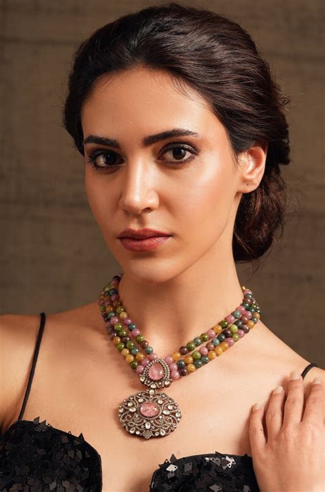 Multicolor Polki Pendant Necklace – Joules by Radhika
