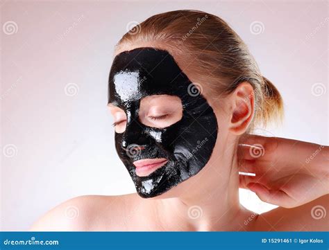 Black mask stock image. Image of sensuality, health, beautician - 15291461