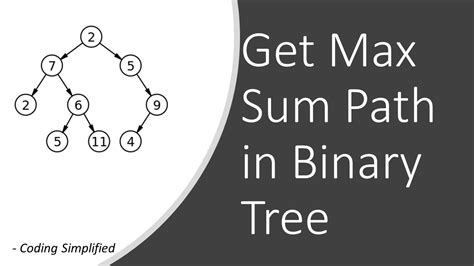 Binary Tree - 82: Get Max Sum path in binary tree - YouTube