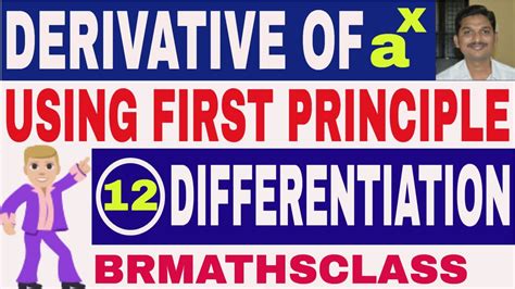 DERIVATIVE OF a^x USING FIRST PRINCIPLE (DERIVATIVE USING FIRST PRINCIPLE ) #12 - YouTube