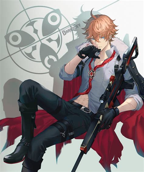 Safebooru - 1boy abs ahoge alternate costume aqua eyes bangs belt black ...