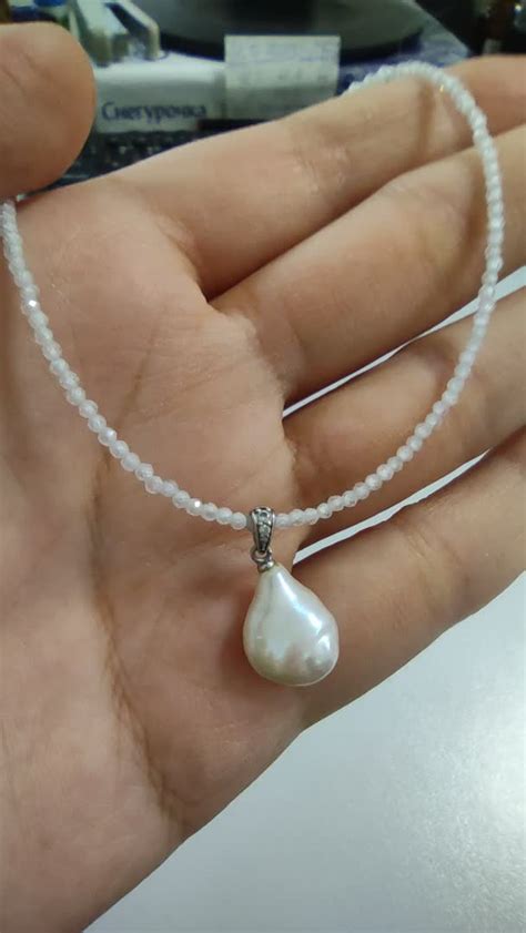 Серебряная подвеска с жемчугом и фианитами SILVER BY SERGEY GRIBNYAKOV ...