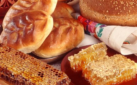 Пироги и мед - обои для рабочего стола, картинки, фото