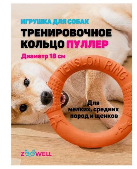 Игрушка для собак ZDK Кольцо Апорт 18см оранжевый купить по цене 641 ...