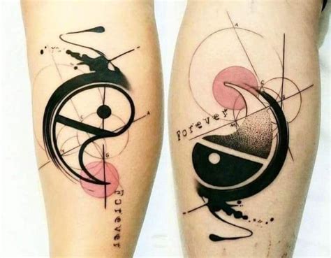 парные тату | Geometric tattoo couple, Couple tattoos unique, Matching ...