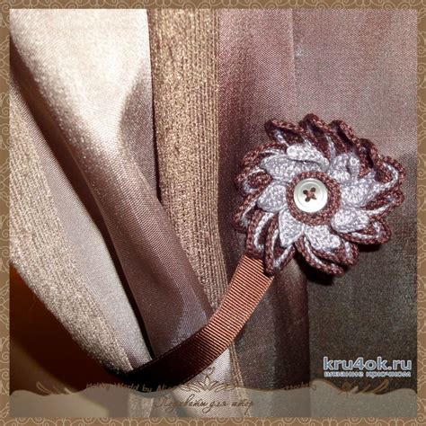 Вязаные подхваты для штор. Работа Alise Crochet
