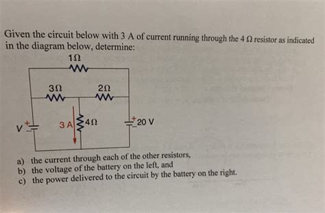 Solved Given the circuit below with 3A of current running | Chegg.com