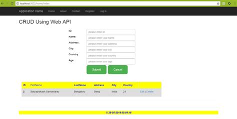 CRUD Using ASP.NET Web API In MVC - Part Ten