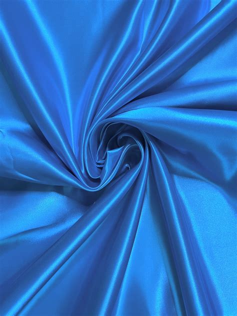 Aqua Blue Duchesse Satin Fabric, Blue Bridal Shiny Satin by Yard, Blue ...
