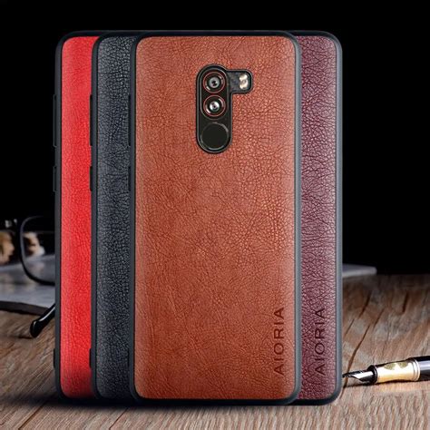 Чехол для Xiaomi Pocophone F1, винтажный кожаный чехол с мягким твердым ...