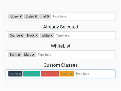 jQuery tags input Plugins | jQuery Script