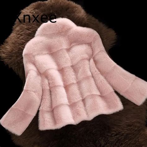 Новое поступление, Женское зимнее пальто из искусственного меха с ...