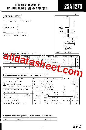 2SA1273 Datasheet(PDF) - KEC(Korea Electronics)