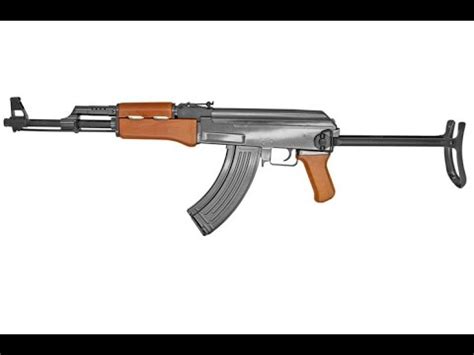 Детский автомат Калашников ZM93-S метал, склад. приклад - YouTube