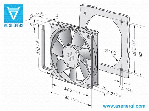 Вентилятор осевой 92х92х25 220В AC – AS ENERGI