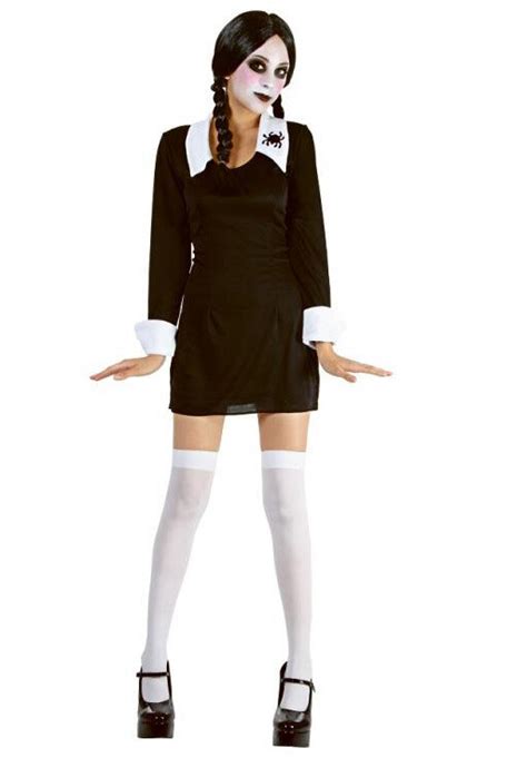 Dámský kostým Wednesday Addams s pavoukem | 4lol.cz