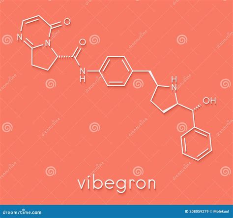 Vibegron Drug Molecule. Skeletal Formula Royalty-Free Stock Photo ...