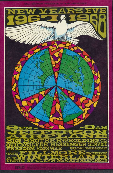 BG #100 1967 Jefferson Airplane Fillmore postcard - stamp back Bonnie ...