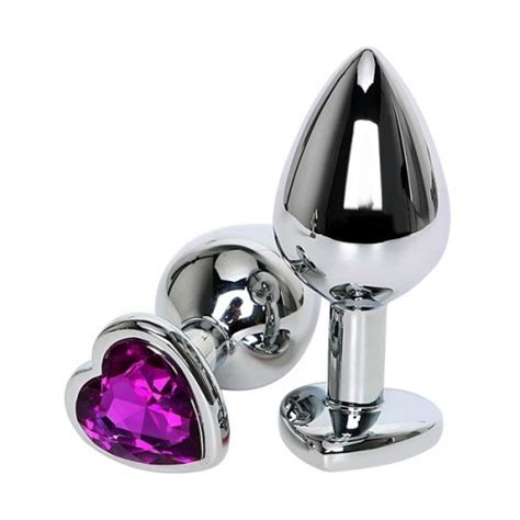 Plug anal acero corazón