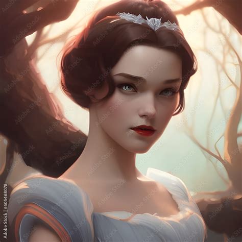 Beautiful young ice princess or goddess, Created with Generative AI technology, snow white ai ...