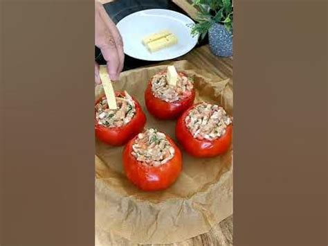 Фаршированные помидоры 🍅#food #вкуснаяеда #еда #обед #ужин - YouTube