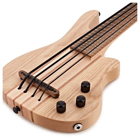 Mahalo Solid Electric Bass Ukulele, Natural at Gear4music