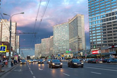 New Arbat Avenue. Moscow. Russia Editorial Image - Image of russia ...