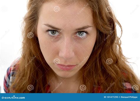 Beautiful Young Woman with an Expression of Sadness Stock Image - Image of depressed, face ...