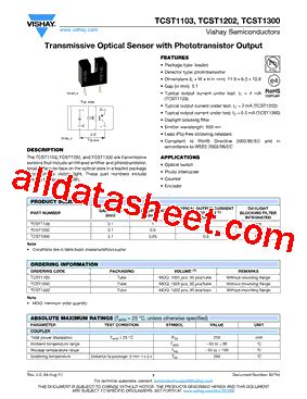 TCST-1202 Datasheet(PDF) - Vishay Siliconix