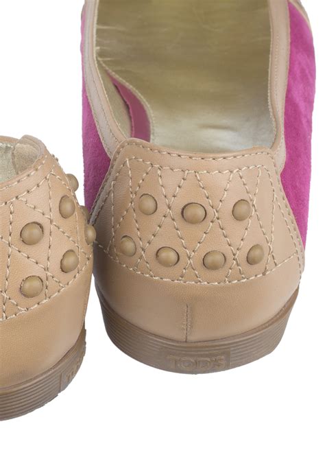 Розовые балетки Tod's