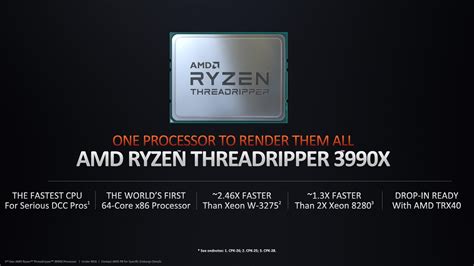 世界初の「64コアx86」の実力は？ AMDが「Ryzen Threadripper 3990X」のパフォーマンスをアピール ...