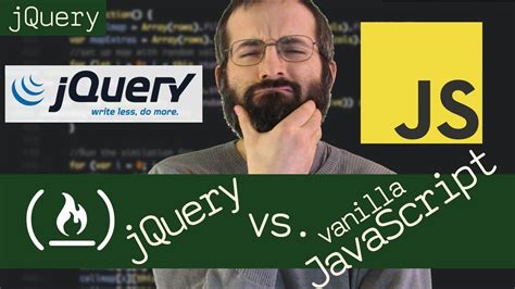 jQuery vs vanilla JavaScript - Beau teaches JavaScript - YouTube