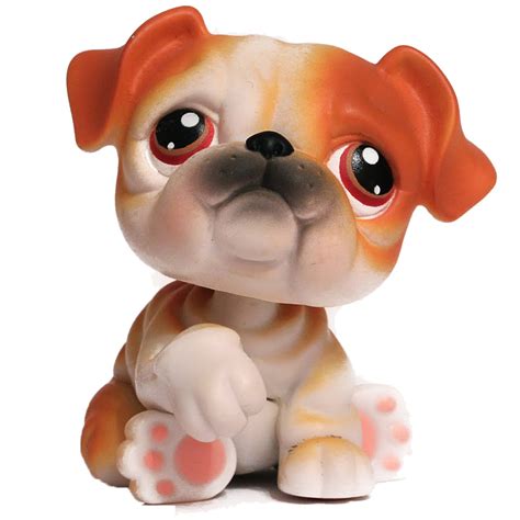 Toys & Hobbies Hasbro LPS Authentic Littlest Pet Shop BULLDOG DOG #46 ...