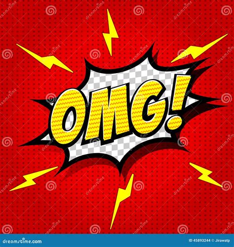 OMG! Comic Speech Bubble, Cartoon. Stock Vector - Illustration of design, balloon: 45893244