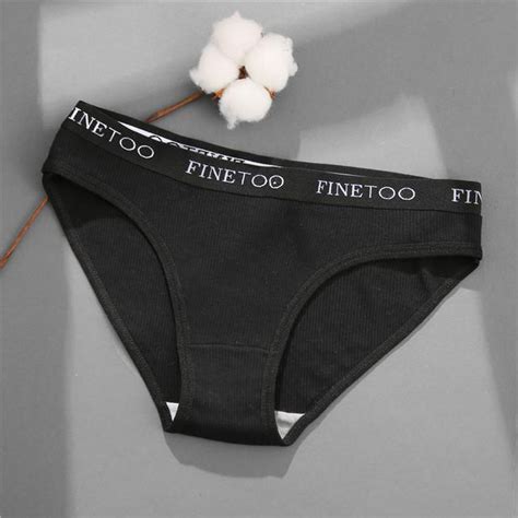 Купить FINETOO 1 шт. женские хлопковые трусики S-XL с низкой посадкой ...