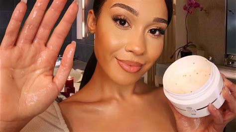 ASMR Most RELAXING Spa Day 🌸 Body Massage, Facial & Hair Play ...