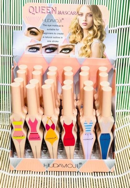 Цветные туши для ресниц Queen mascara Hudavioji Цена за ряд 6 шт разные ...