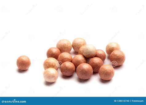 Cosmetics Blush Ball Isolated on White Stock Image - Image of care ...