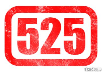 525 Text Effect and Logo Design Number