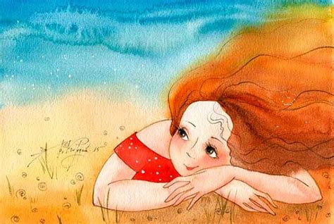 отпуск (Виктория Кирдий) | Whimsical art, Happy art, Watercolor ...