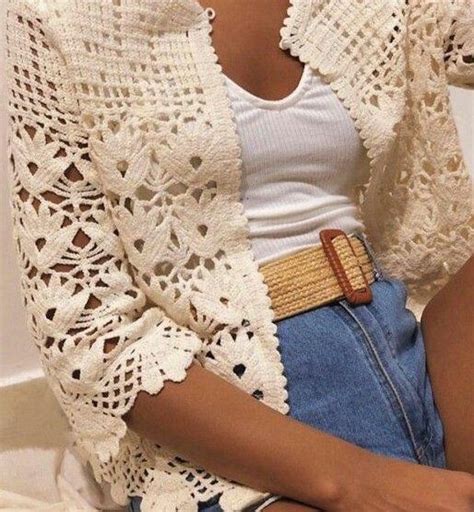 Благородная бело - бежевая красота - Вязание крючком | Crochet clothes ...
