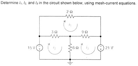 Solved Determine I1, I2, and I3 in the circuit shown below, | Chegg.com
